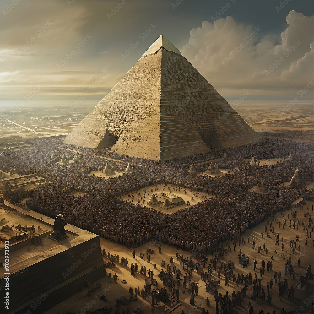 pyramide, gizeh, kairo, wüste, egypt, pharao, architektur, himmel, sand ...