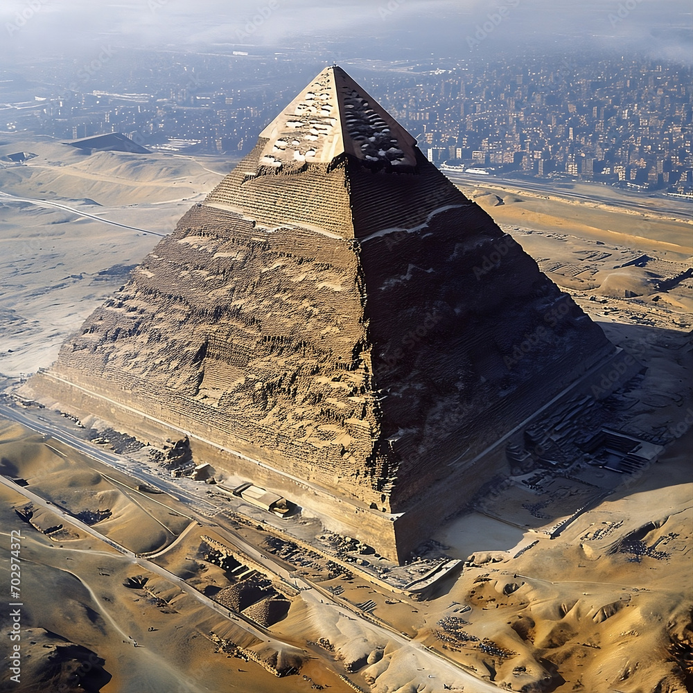 pyramide, gizeh, kairo, wüste, egypt, pharao, architektur, himmel, sand ...