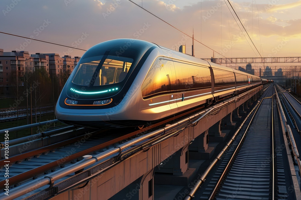 Advanced urban transportation system with maglev trains and smart ...
