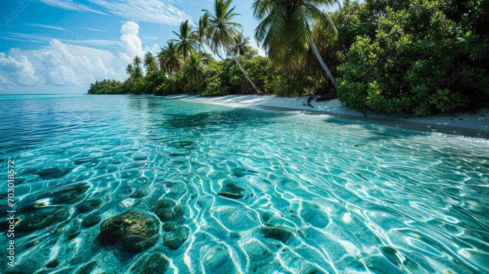 Beach of an Island in the Tropical Caribbean Tropical Island Dreamlike ...