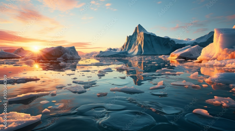Landscape of the North Pole: Climate Change Impact on Melting Ice Caps ...