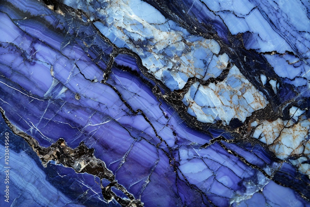 Indigo marble with black and violet streaks. Stock Illustration | Adobe ...