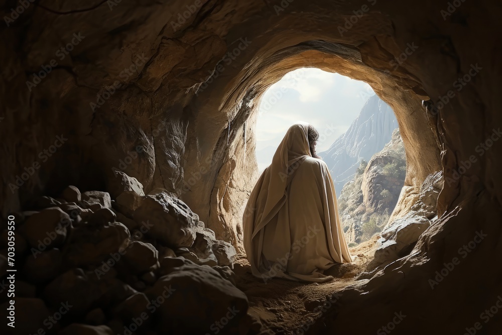 Resurrection moment: jesus christ's rebirth, the unveiling of the tomb ...