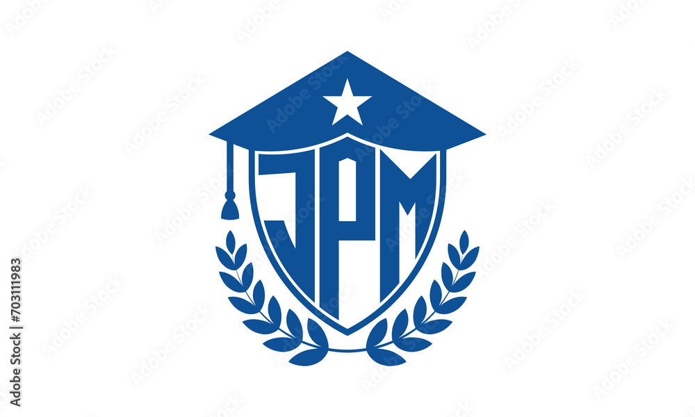 JPM three letter iconic academic logo design vector template. monogram ...