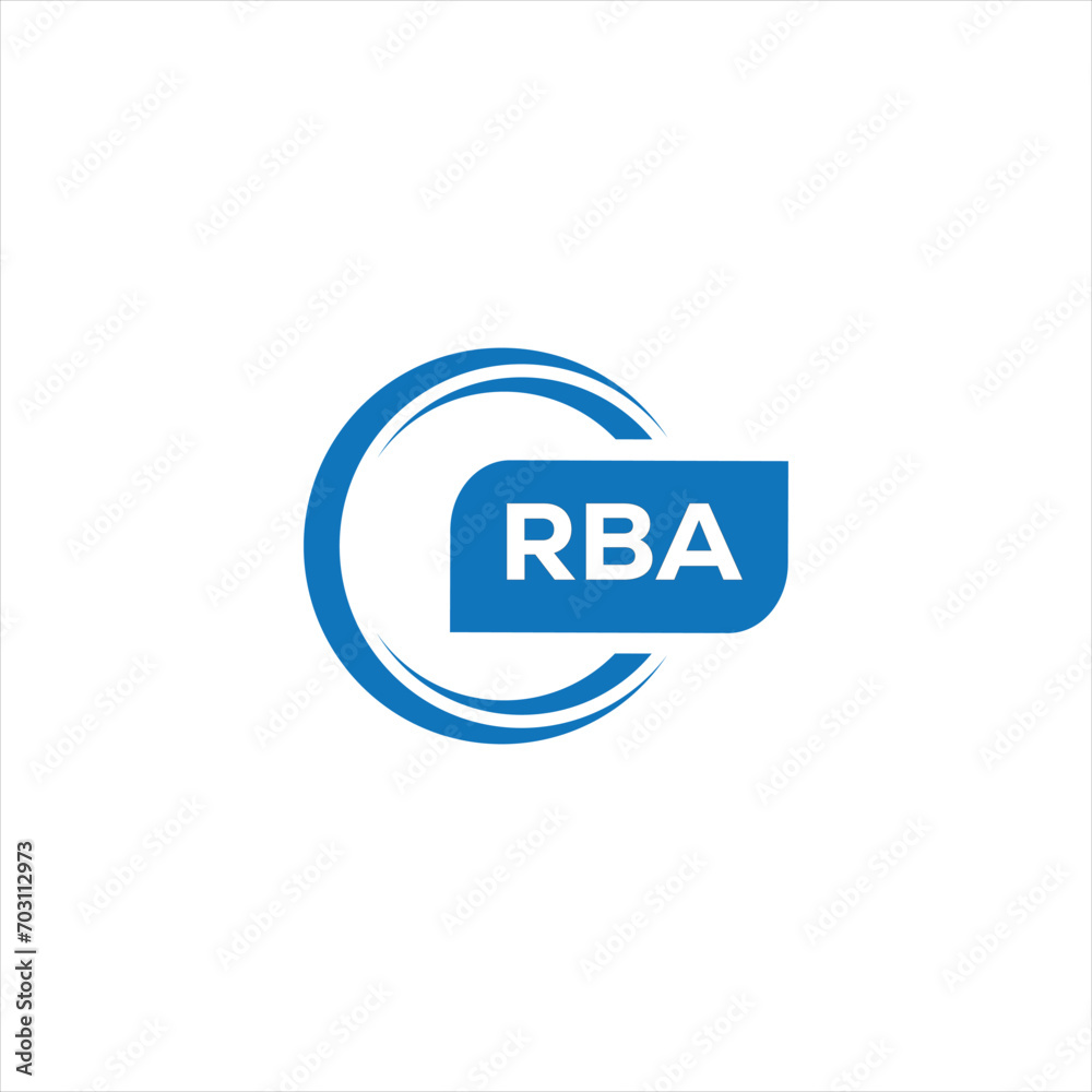 RBA letter design for logo and icon.RBA typography for technology ...