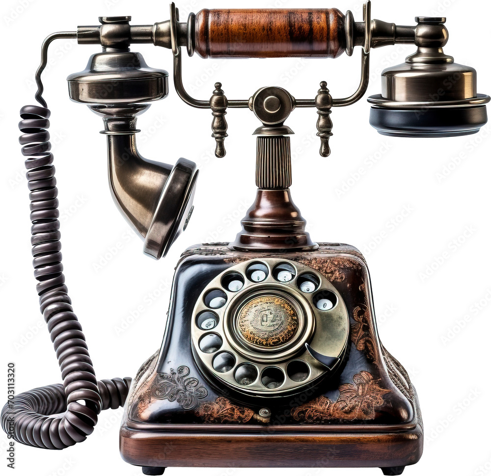 European Rotary Corded Antique Telephone Old Vintage Rotary Dial Phone ...