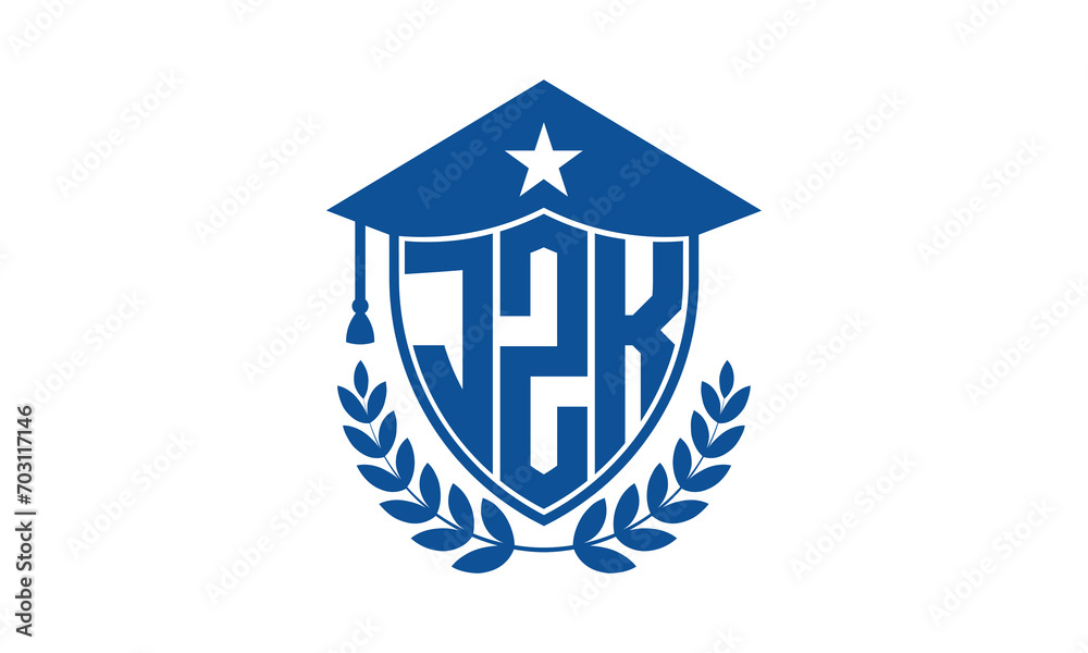 JZK three letter iconic academic logo design vector template. monogram ...