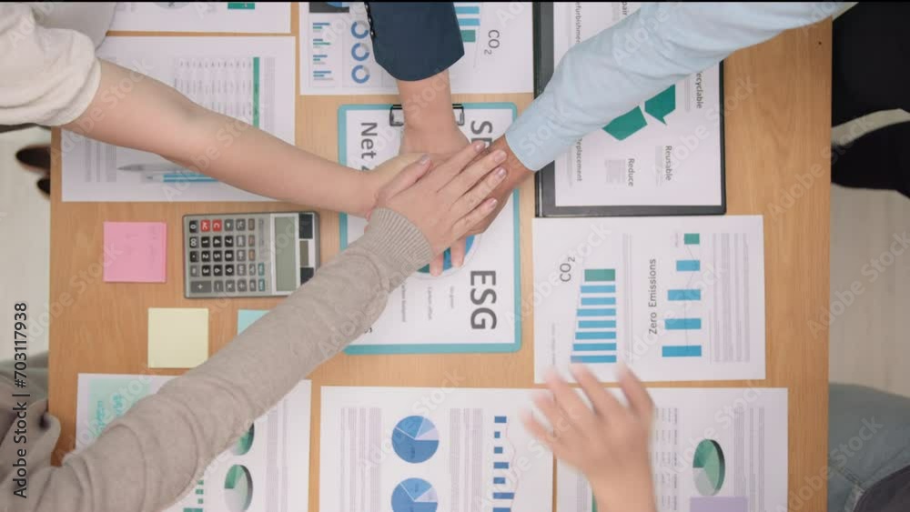 Save the earth planet climate change social ESG office net zero waste ...