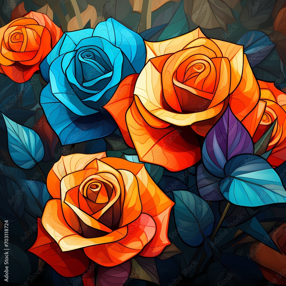 rose drawing bight color background for wallpaper card greeting and ...