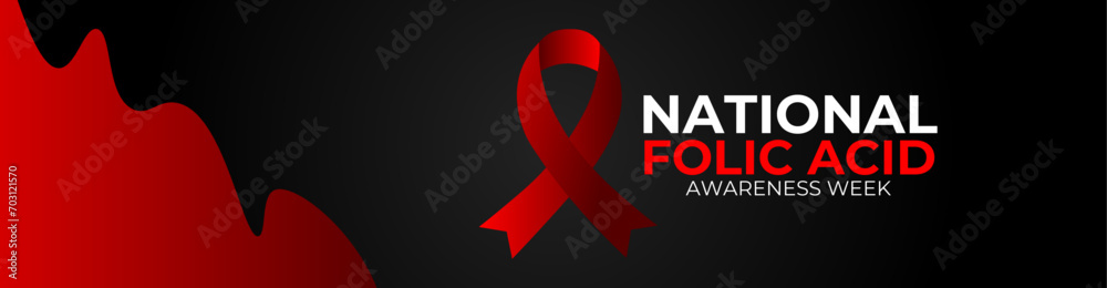 National Folic Acid Awareness Week vector template design. Its ...