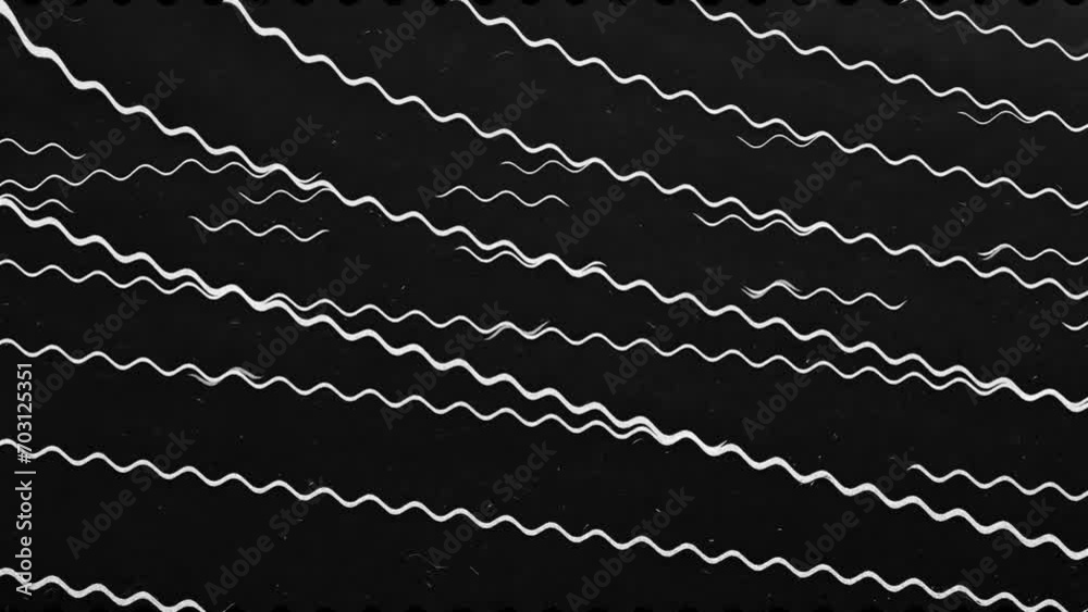 Animated 3D waving texture. Liquid holographic background. Smooth silk ...