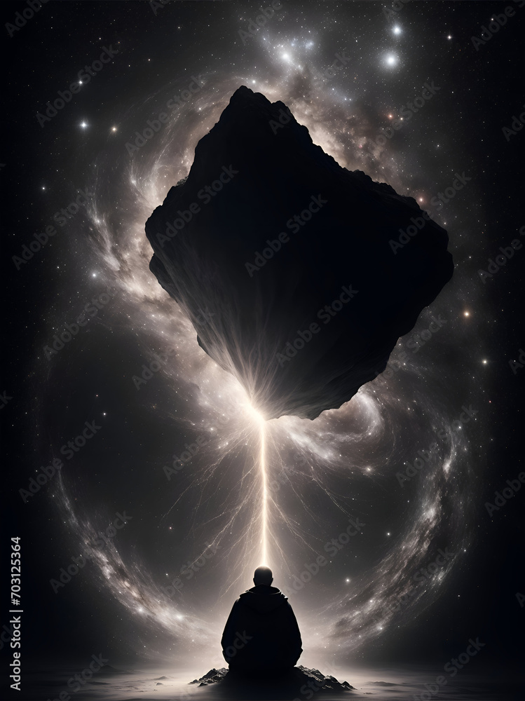 Realistic illustrations in imagination Meditation frees the mind to ...