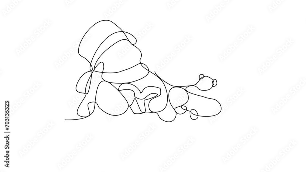 Animated self drawing of World Snowman Day vector illustration ...