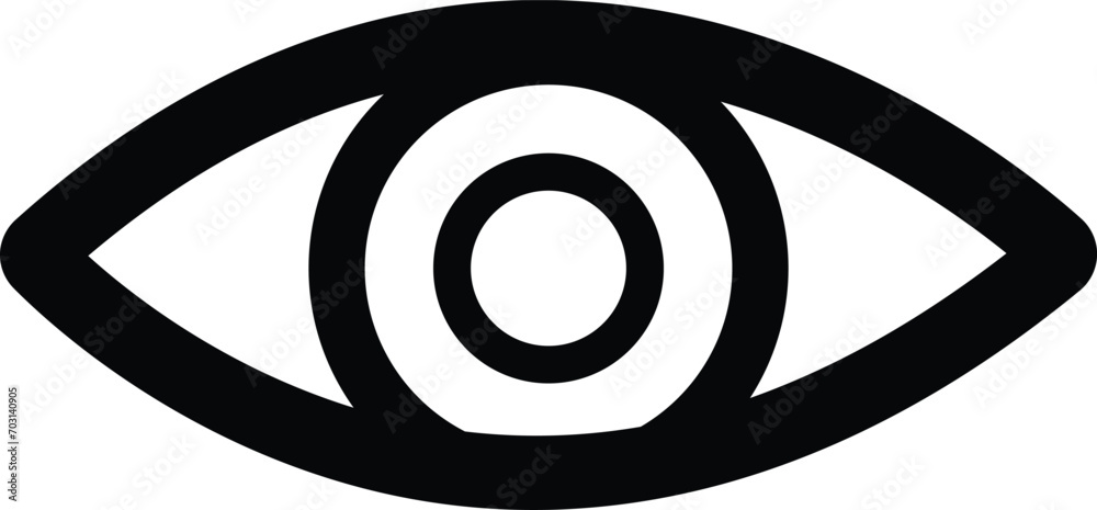 Eye icon. Eyesight symbol. Retina scan eye icons. Simple eyes . Eye ...