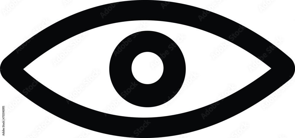 Eye icon. Eyesight symbol. Retina scan eye icons. Simple eyes . Eye ...