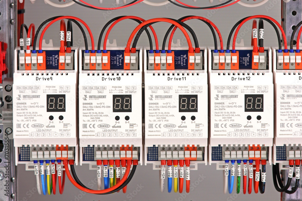 The module for controlling the operation of LED lighting is installed ...