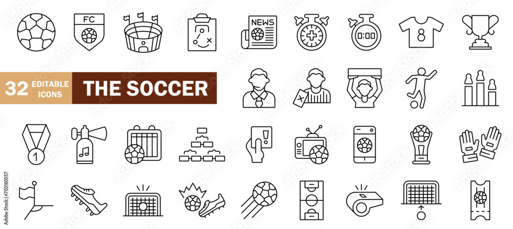 Soccer icons , Football, icon set. Soccer. Kicking a ball, team, rule ...