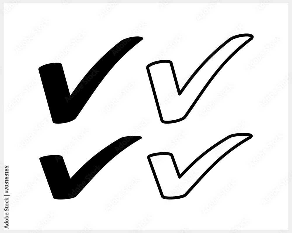 Tick icon Check mark clipart Yes symbol. Vector stock illustration EPS ...