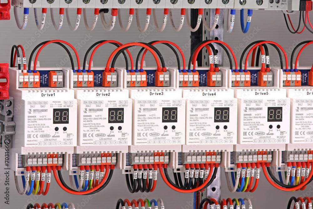 The module for controlling the operation of LED lighting is installed ...