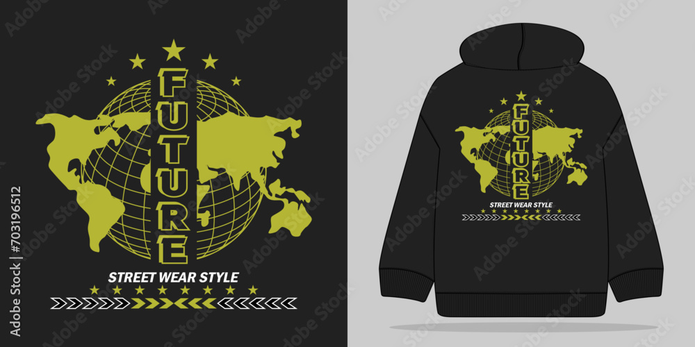 future slogan design with grid globe urban t shirt style for streetwear ...