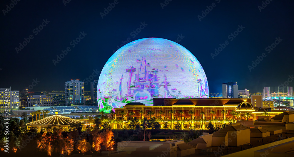 Las Vegas, Nevada, USA - November 10, 2023: MSG Sphere in Las Vegas at ...