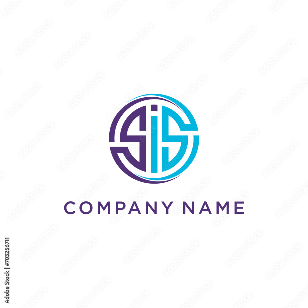 sis letter original monogram logo design font vector template. Stock ...