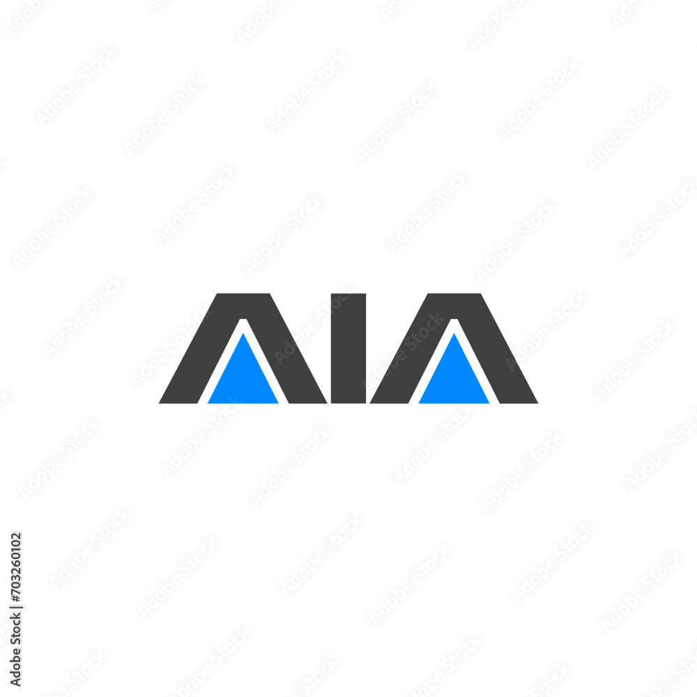 AIA logo. AIA set , A I A design. White AIA letter. AIA, A I A letter ...
