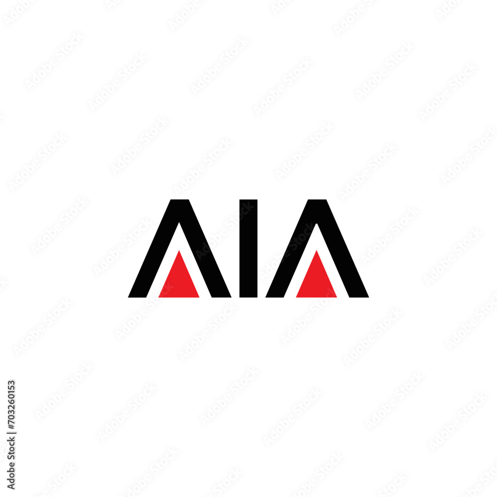 AIA logo. AIA set , A I A design. White AIA letter. AIA, A I A letter ...