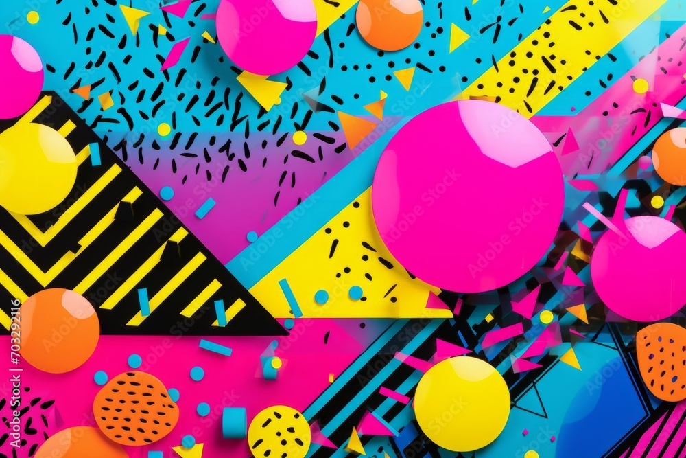 Revive the spirit of the 80s with a patterned background, featuring ...