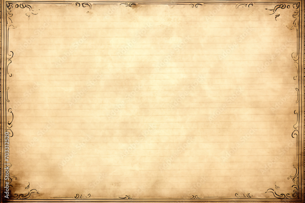 Old paper texture with floral corner design Stock Illustration | Adobe ...