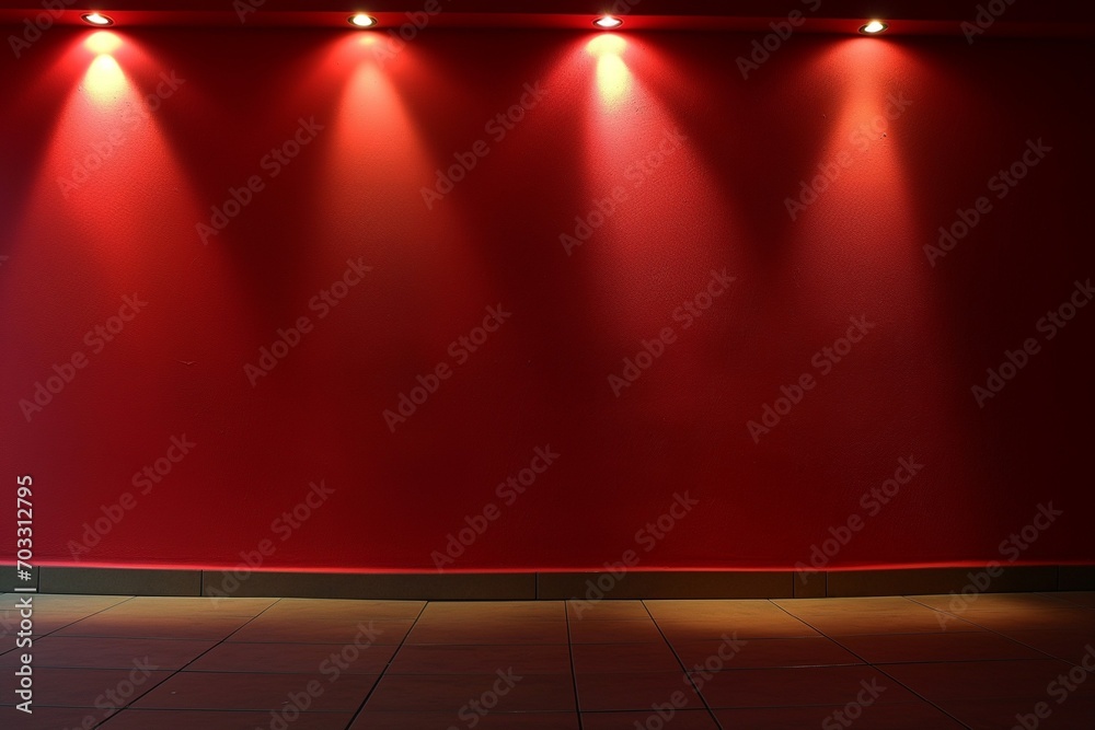 Solid red background, red room with studio lightning, red walls, red ...