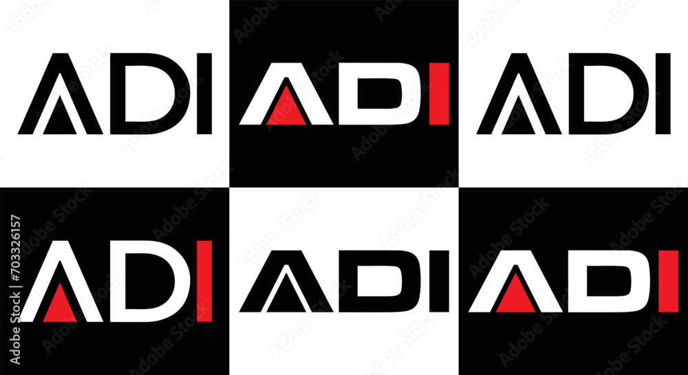 ADI logo. ADI set , A D I design. White ADI letter. ADI, A D I letter ...