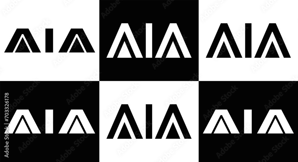 AIA logo. AIA set , A I A design. White AIA letter. AIA, A I A letter ... AIA logo. AIA set , A I A design. White AIA letter. AIA, A I A letter ...
