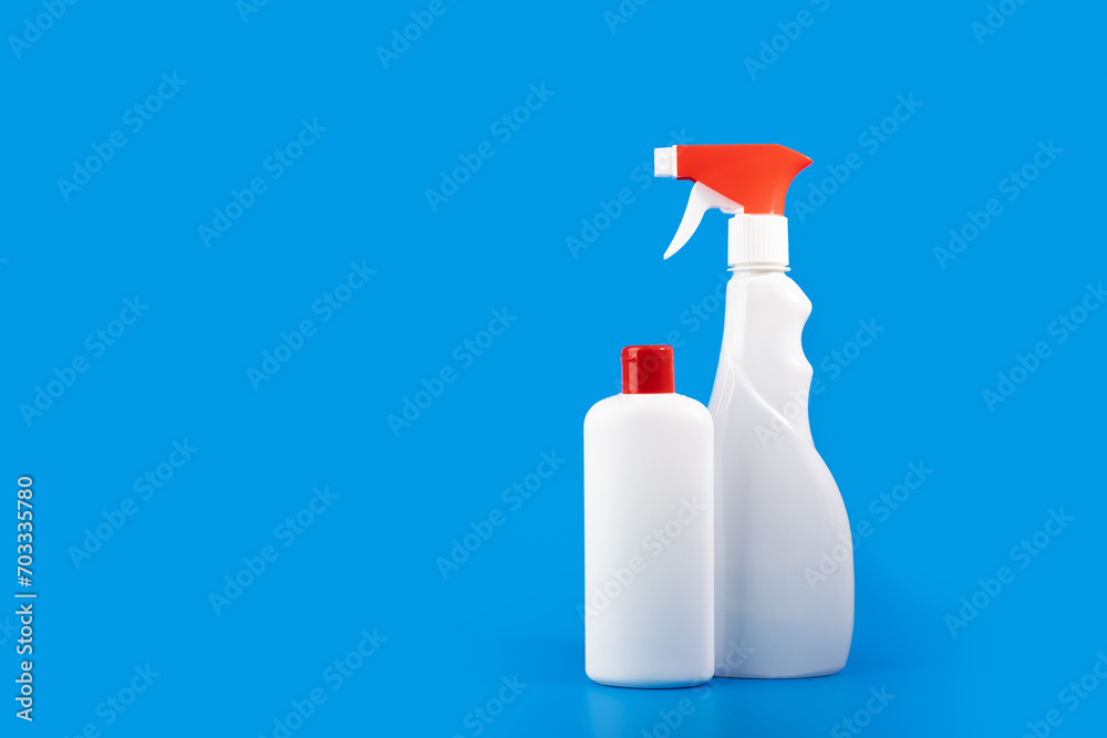 Liquid detergent, hygiene service tool, window and toilet cleaner, blue ...