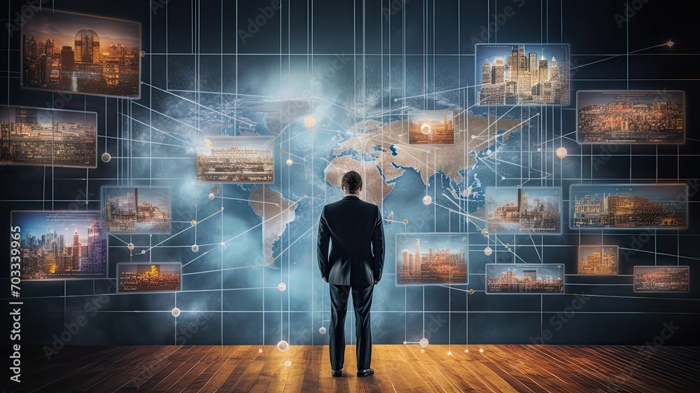 Visualize a person using a funnel to pour data from different sources ...