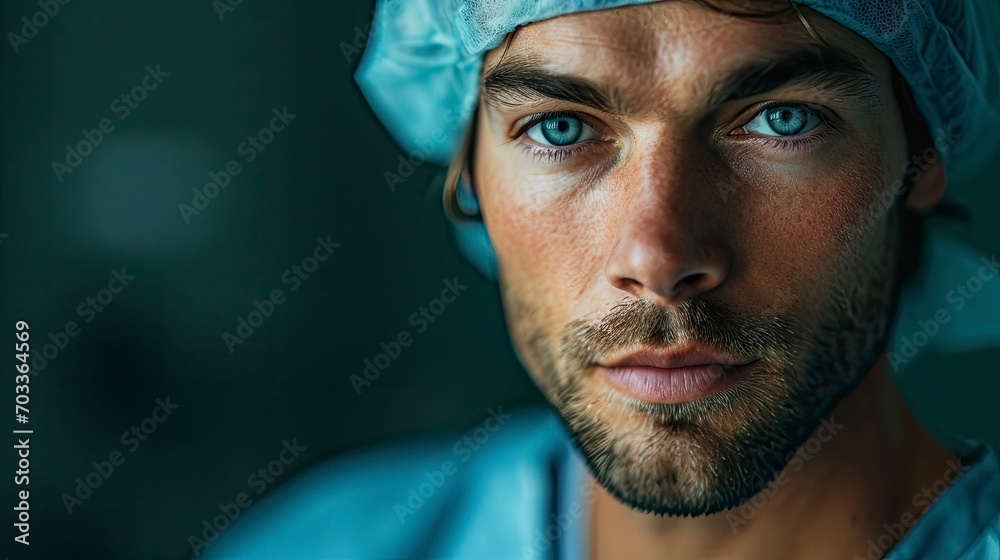 Handsome Young Doctor Surgeon Man Over, Background HD For Designer ...