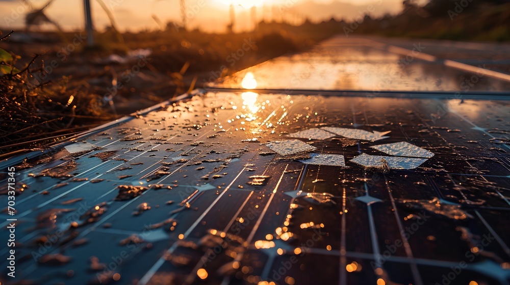 recycling old solar panels, showcasing the dismantling of photovoltaic ...