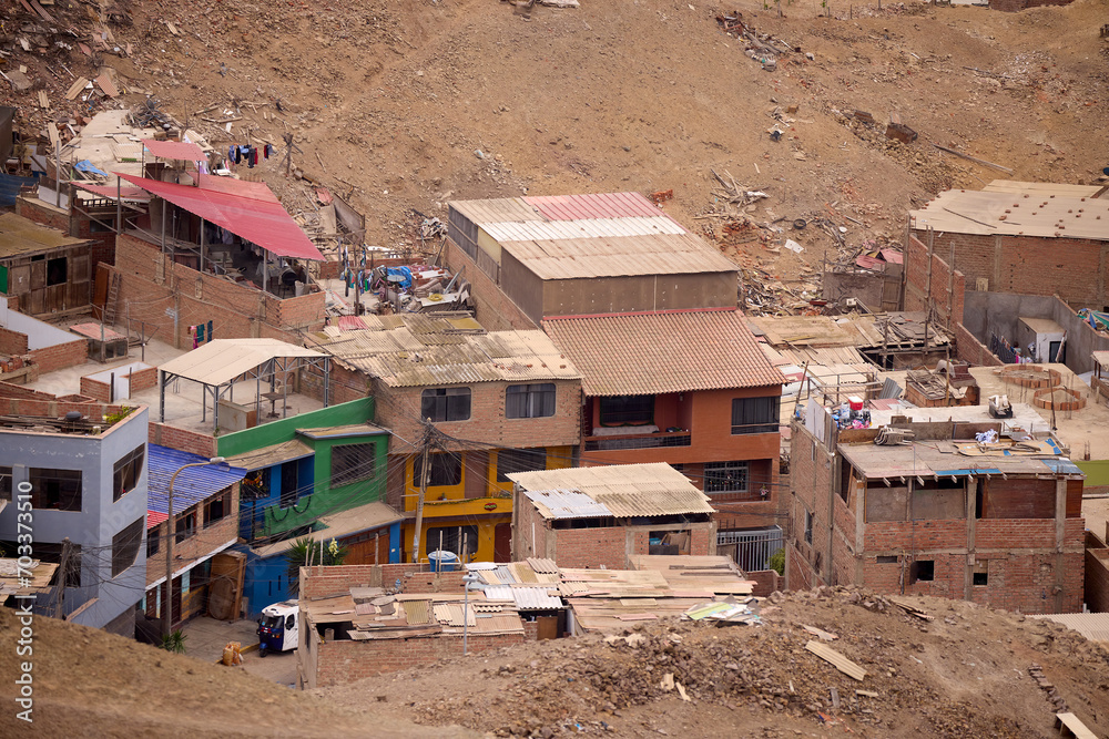 Lima, the capital of Peru, has areas with informal settlements ...