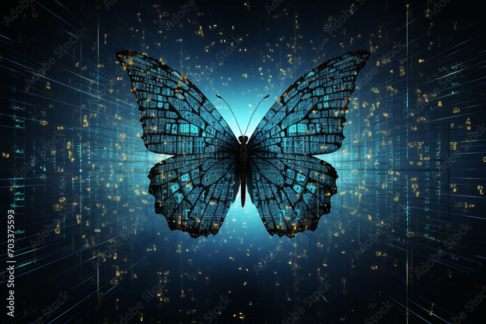 A visual representation of the butterfly effect in AI, showcasing how ... A visual representation of the butterfly effect in AI, showcasing how ...