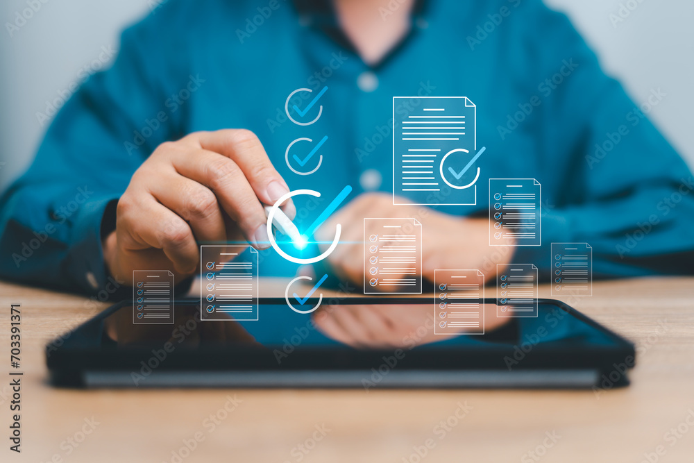 Document and checklist management,Top service quality control concept ...