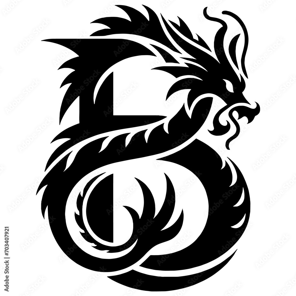 dragon alphabet, dragon numbers, dragon letter, dragon lettering ...