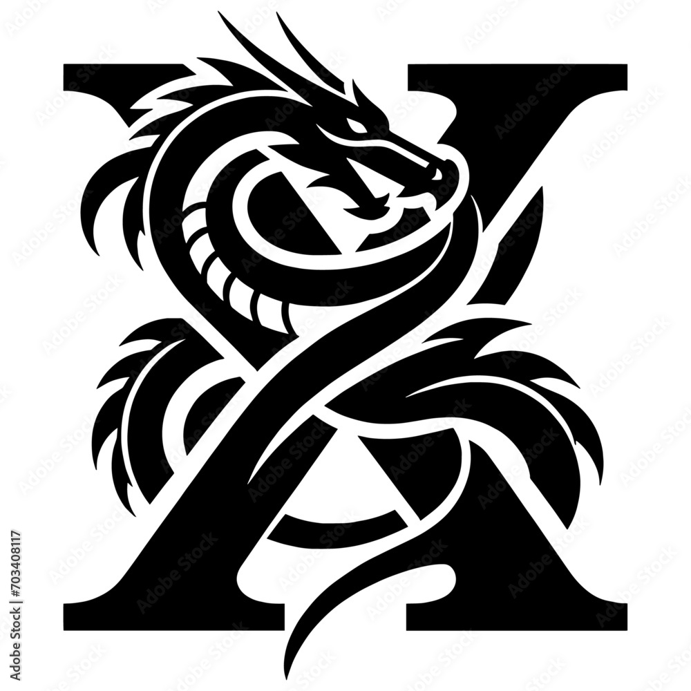 dragon alphabet, dragon numbers, dragon letter, dragon lettering ...