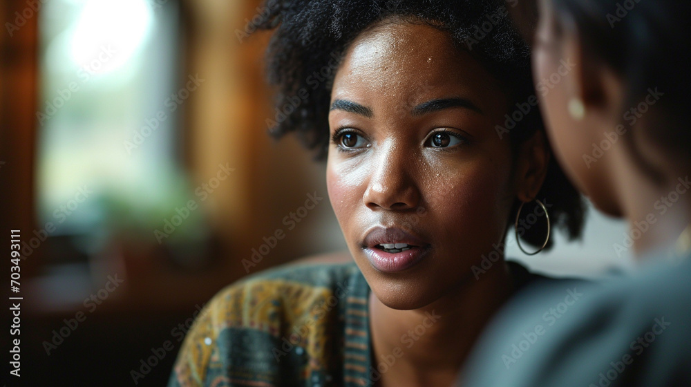 Empathetic Counseling Session: A mental health counselor attentively ...