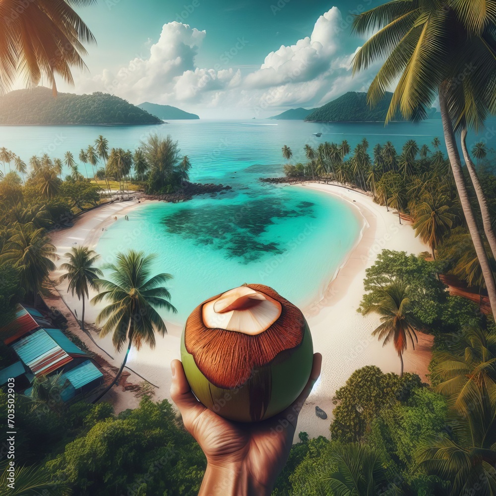 The summer holiday enjoy realistic background for summer season ...