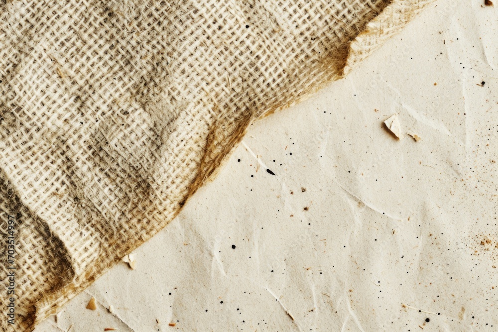 Rustic Handmade Paper Texture with Hessian Fabric Detail Stock Photo ...