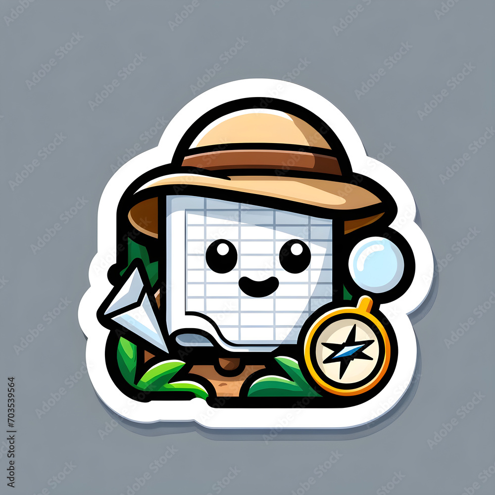 A design portraying an Excel icon as an explorer in a jungle, with a ...
