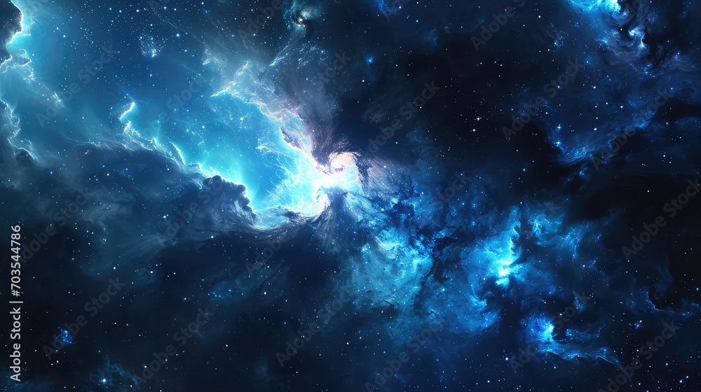 breathtaking view of a nebula in outer space. The formation of the ...