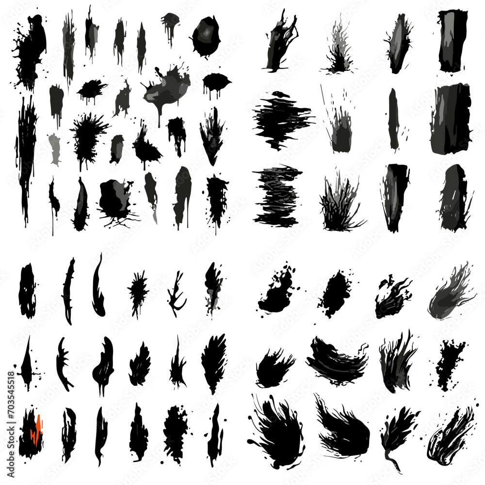 paint splatter svg, Ink Splatter svg, Splatter silhouette, paint streak ...