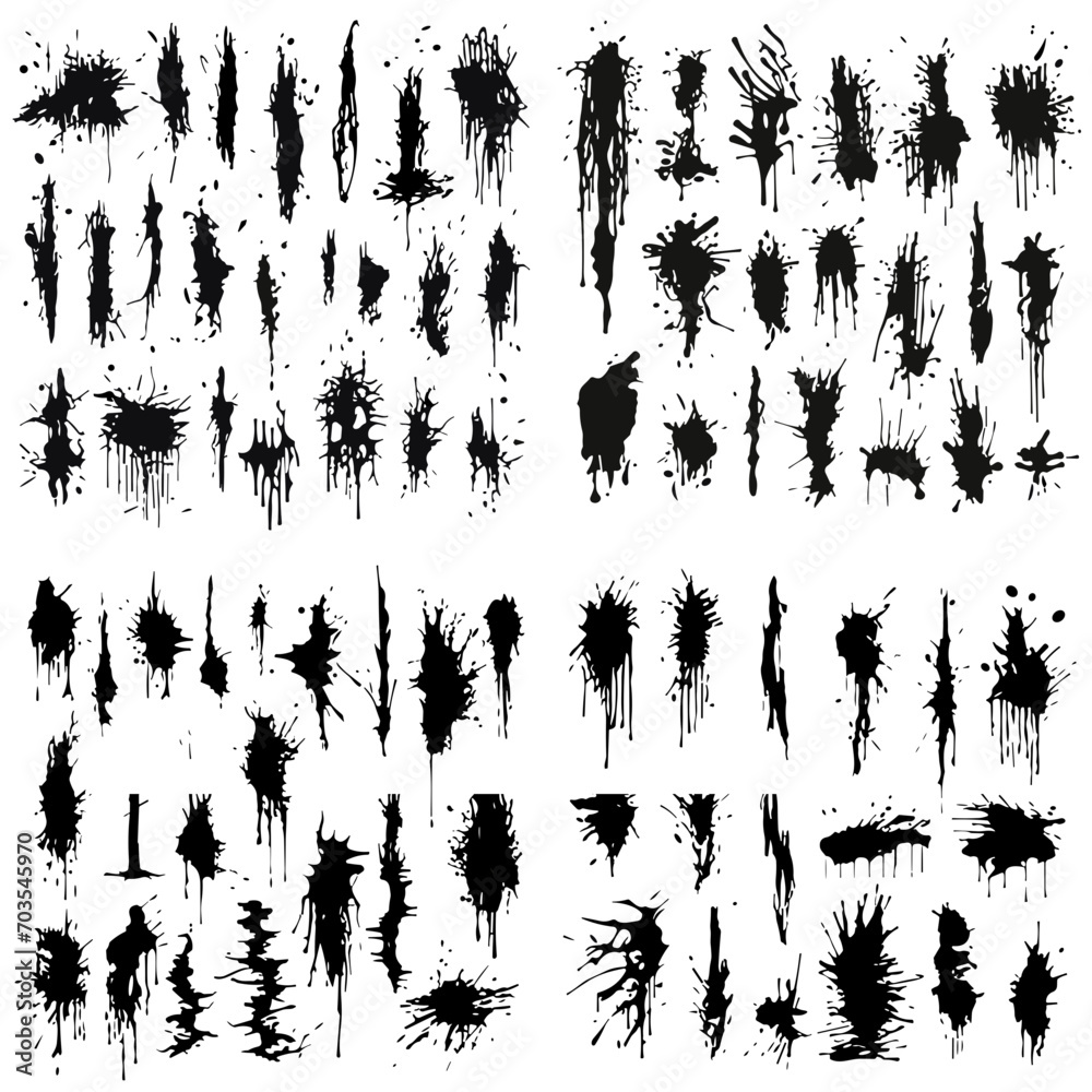 paint splatter svg, Ink Splatter svg, Splatter silhouette, paint streak ...