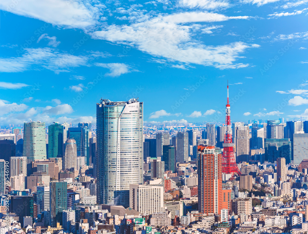 tokyo, roppongi - jan 21 2023: A sweeping panorama showcasing ...